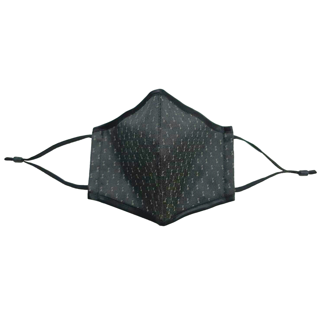 Dark Grey Monogram Reusable Mask - Cerebral